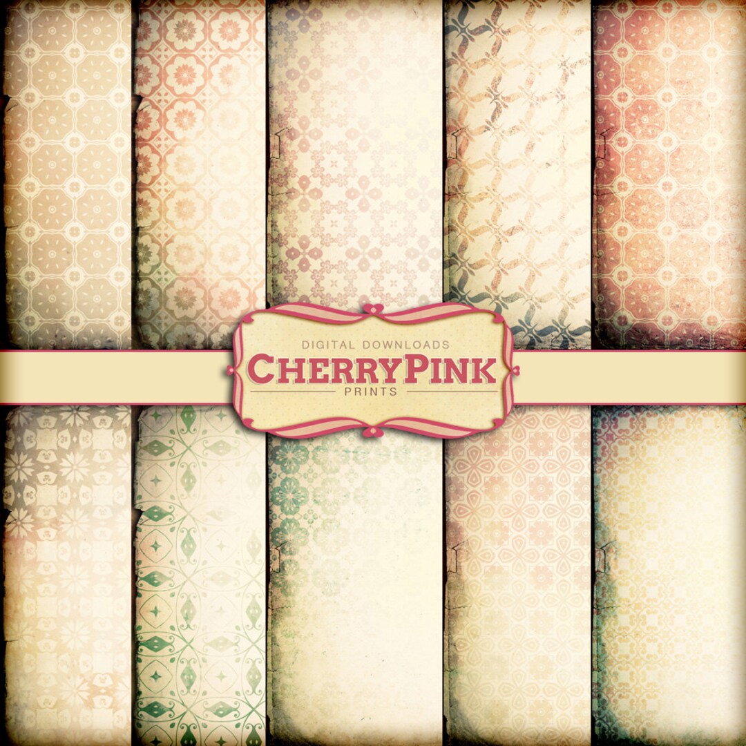 Textured Digital Paper, Grunge Paper, Textured Background Paper Pack ...