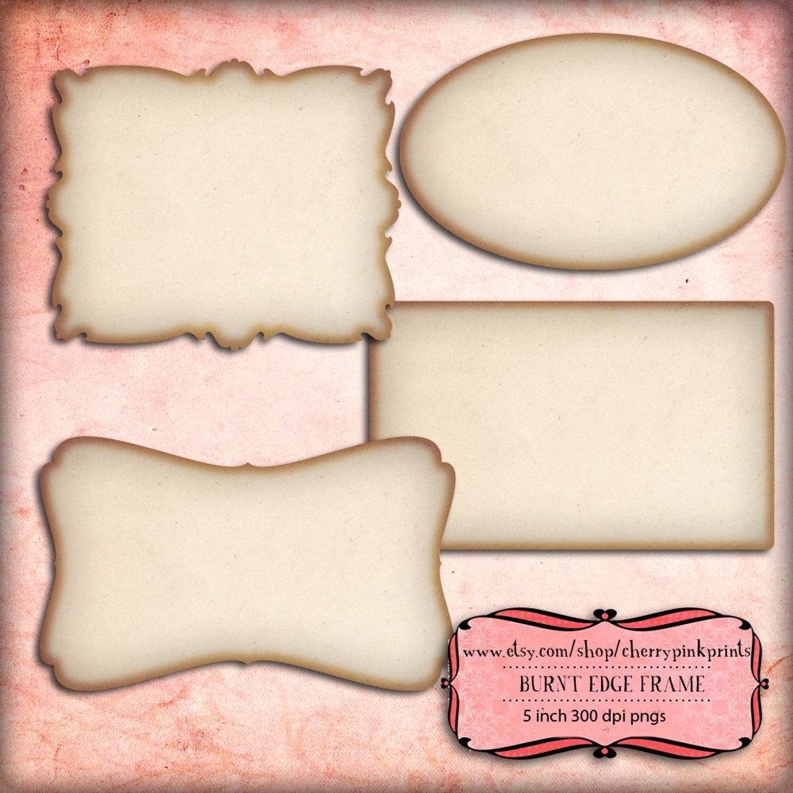 Digital Frames Labels and Stickers Scrapbook Png Clip Art | Etsy