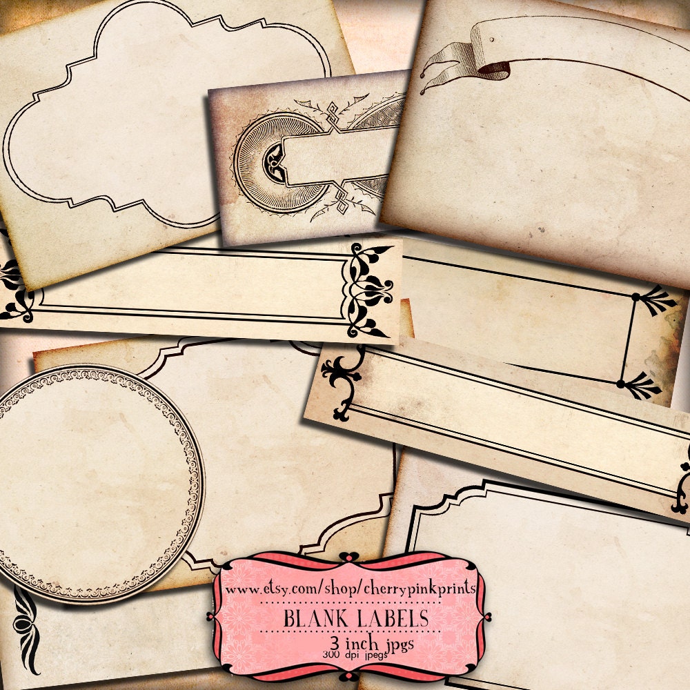 Digital Labels Clip Art Frames and Labels Digital Vintage - Etsy Canada