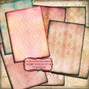 Junk Journal Cards - Digital Collage Sheet, 8 Wallpaper Designs ...