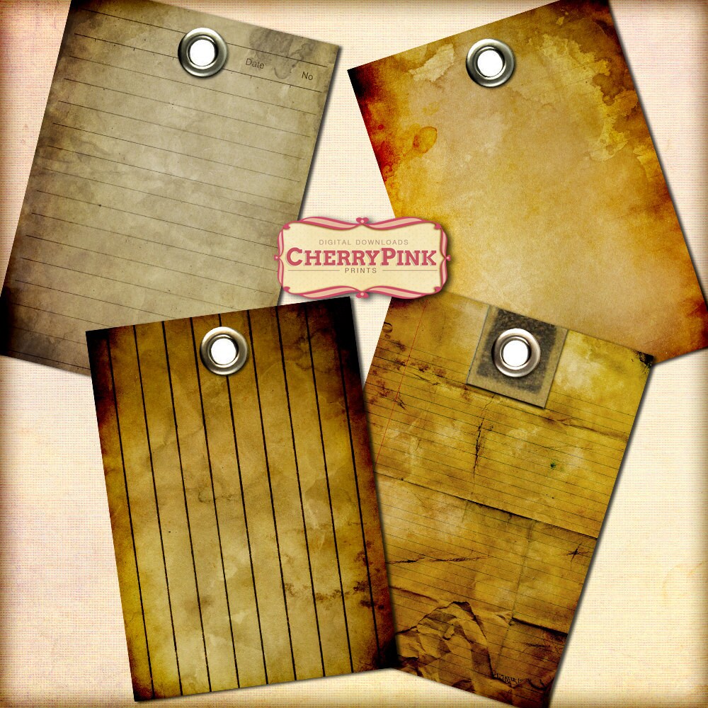 Printable Old Tags Tattered Tag Vintage Tags Steam Punk - Etsy