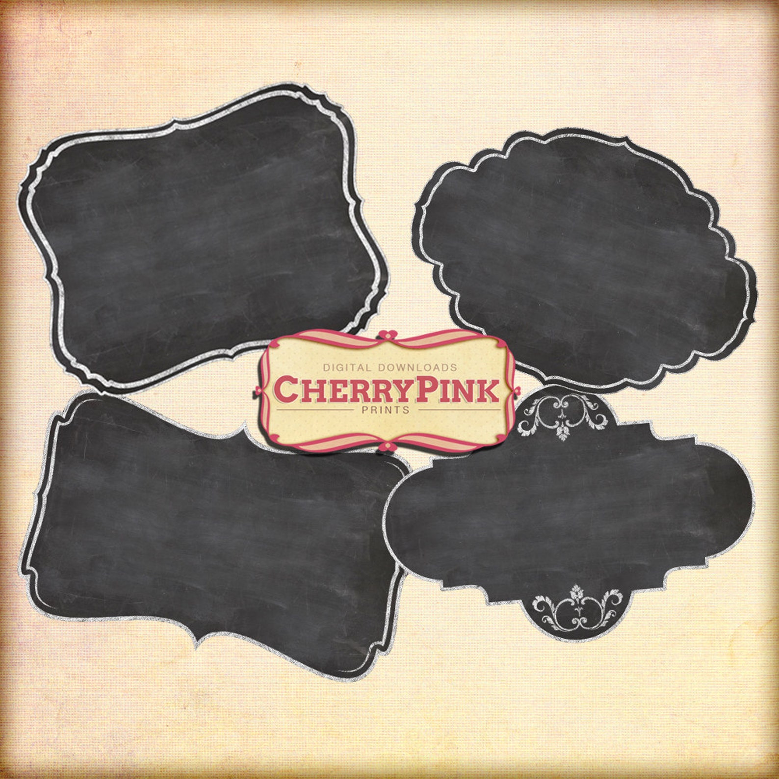 Chalkboard Frames Clipart Digital Scrapbook Frame Clipart - Etsy