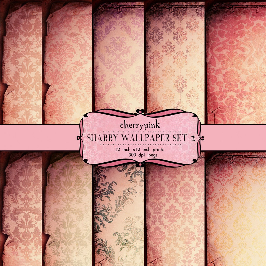 Pink Damask Digital Paper, Scrapbook Paper, Grunge Damask Scrapbook ...