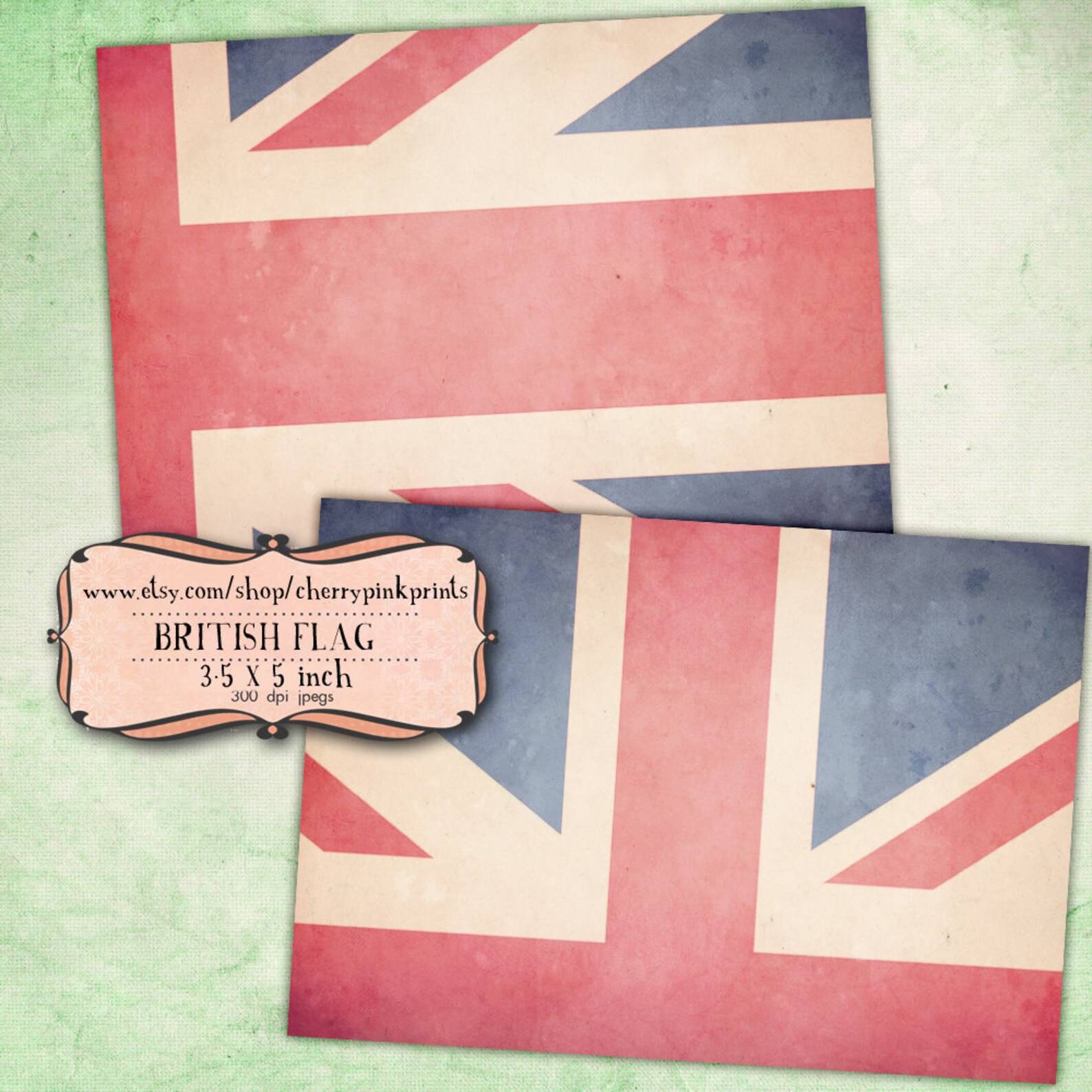 BRITISH FLAG Digital Collage Sheet ACEO Atc Jubilee - Etsy