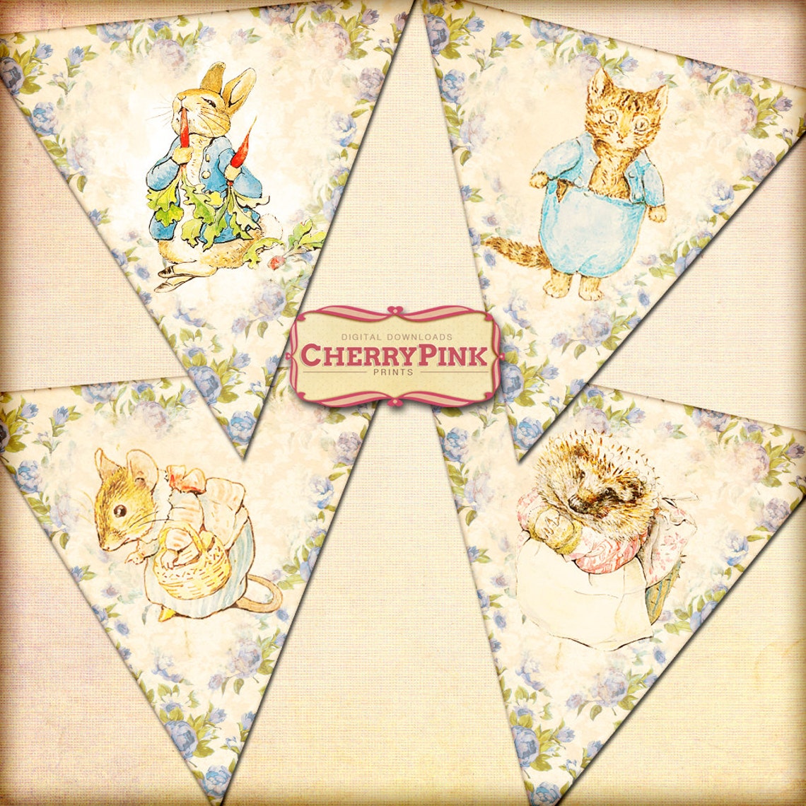 PETER RABBIT Digital Printable Bunting Decoration for You - Etsy Australia