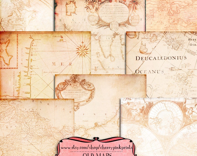 Journey Journal Pages Printable VINTAGE MAP 8x11 Inch Sheets - Etsy UK