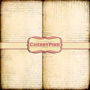 Handwriting Digital Paper, Antique Old Letters, Vintage Paper Pack ...