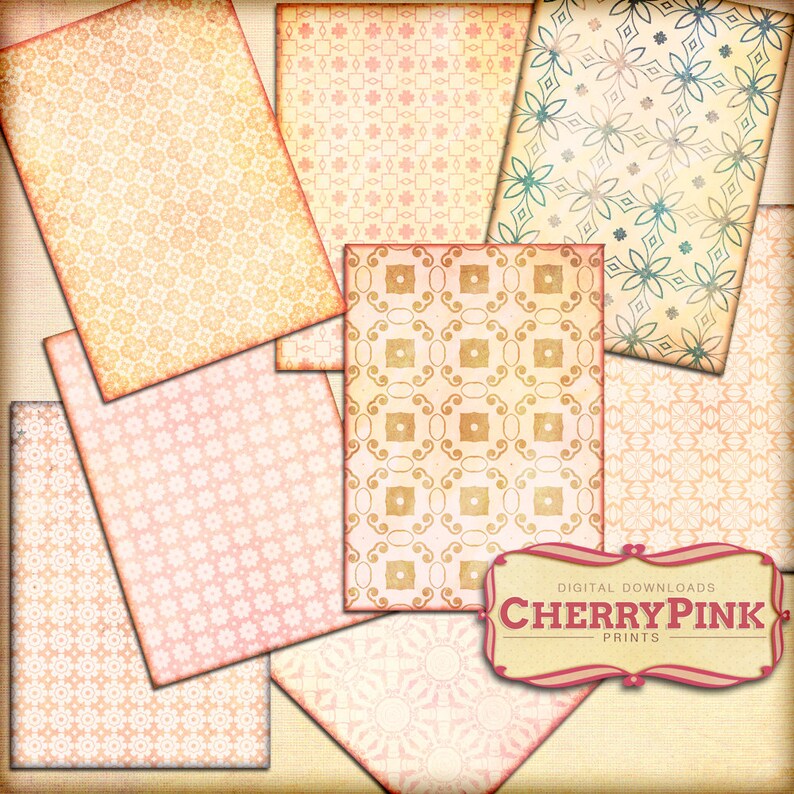 SHABBY CHIC Papercraft Collage Sheet Journal Page Patterned - Etsy