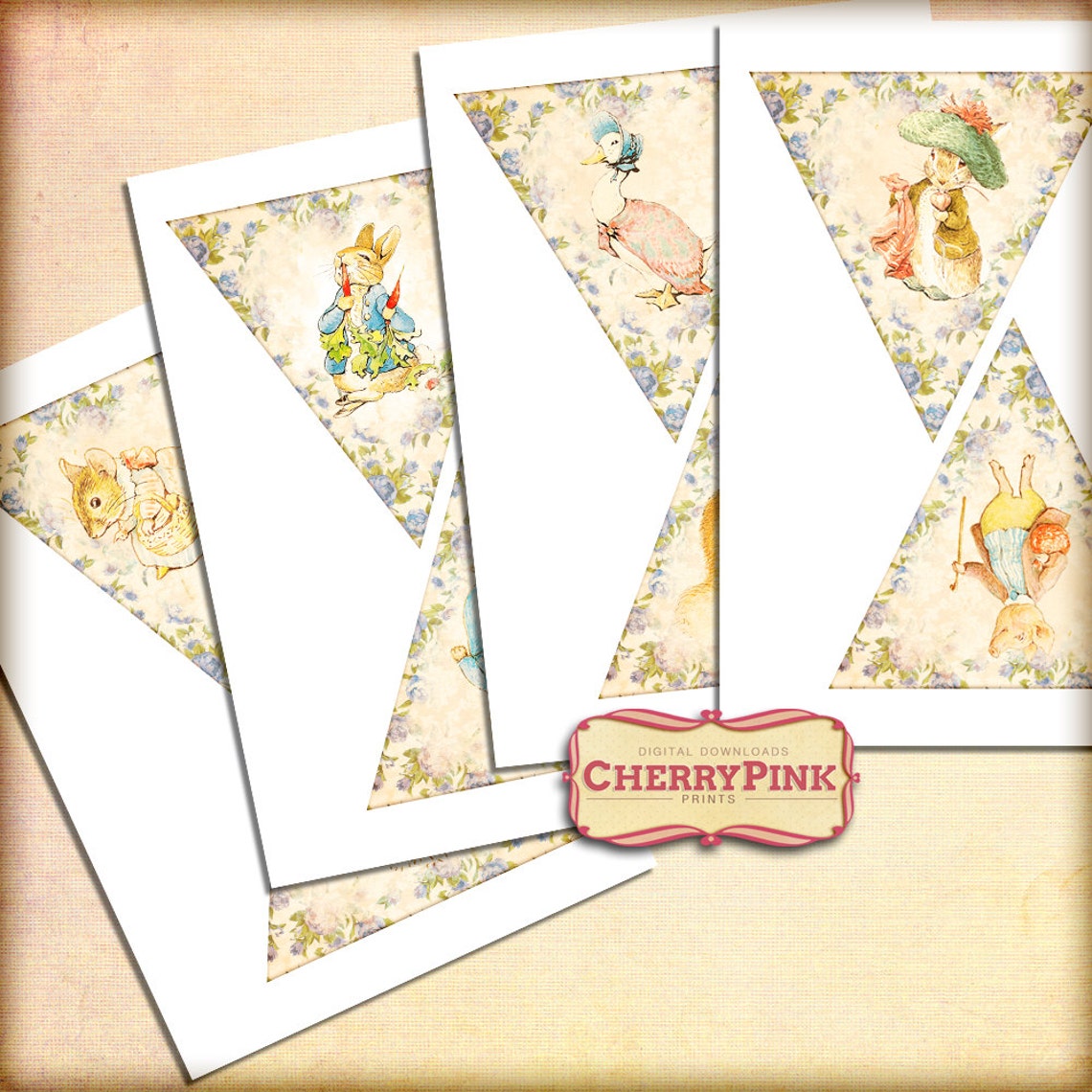 PETER RABBIT Digital Printable Bunting Decoration for You - Etsy Australia