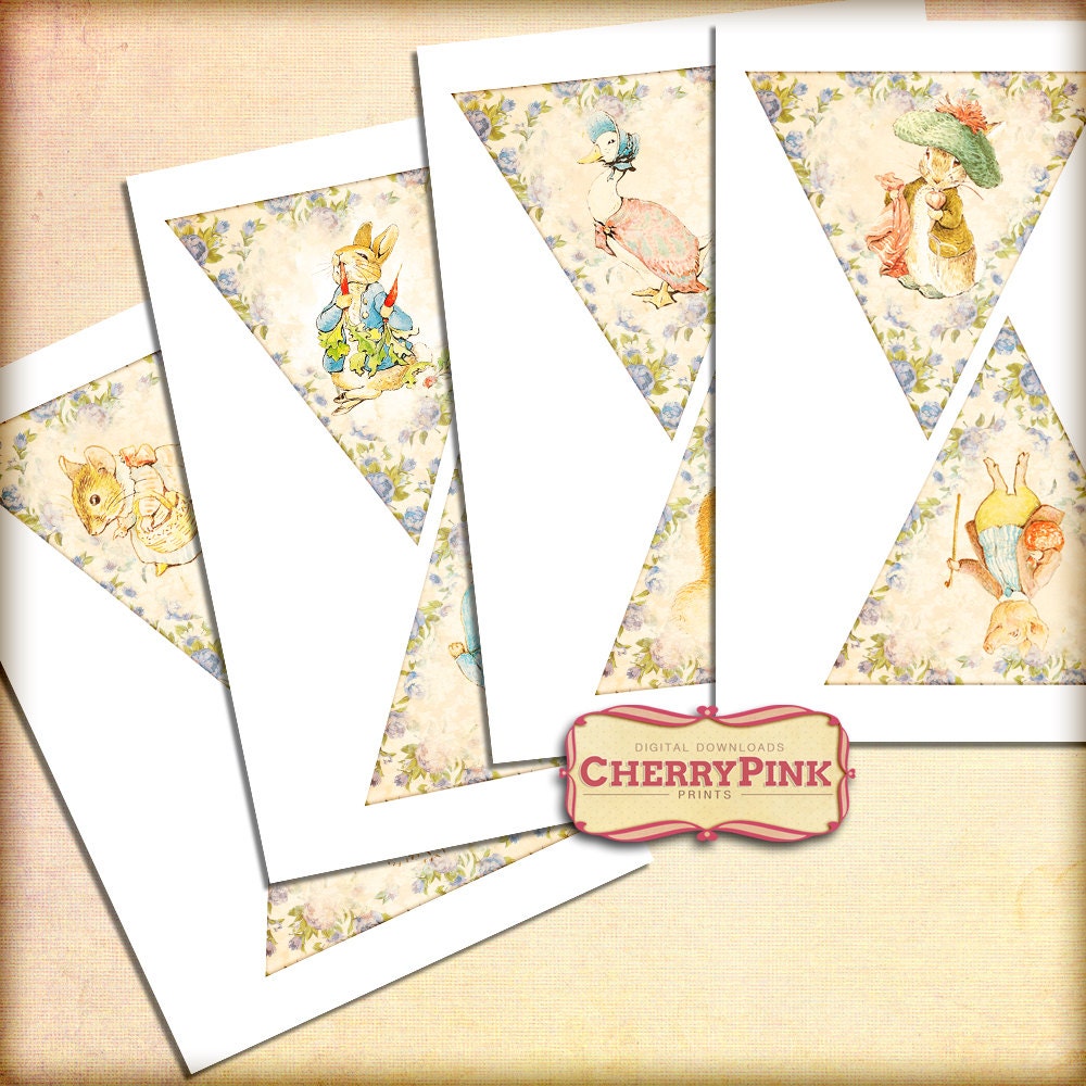 PETER RABBIT Digital Printable Bunting Decoration for You - Etsy Australia