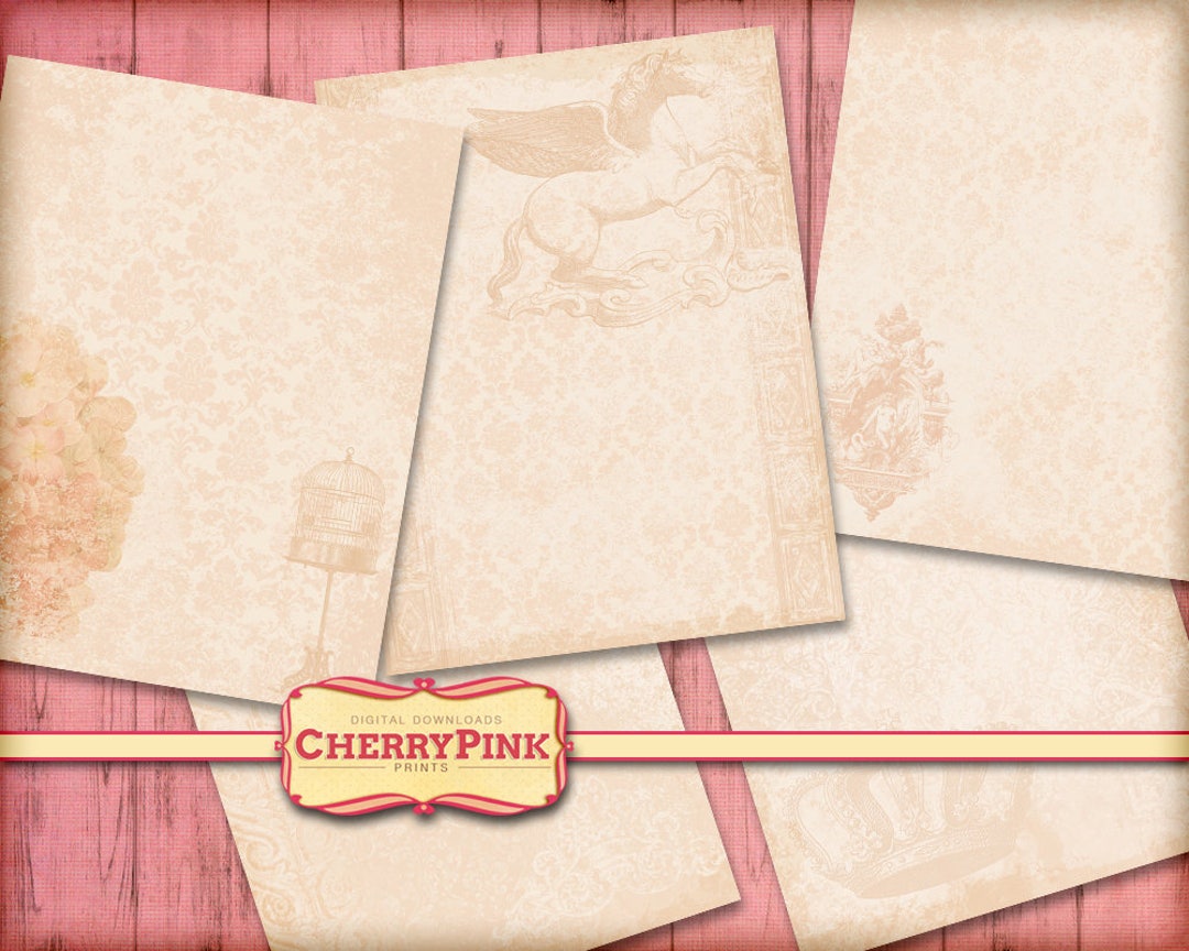 Shabby Cream Vintage Paper Pack 8.5 X 11 Inch Crafting Scrapbooking Art ...