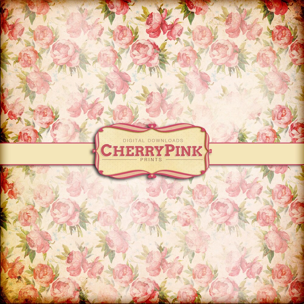 Floral Digital Papers Vintage Scrapbook Paper Paper Craft - Etsy