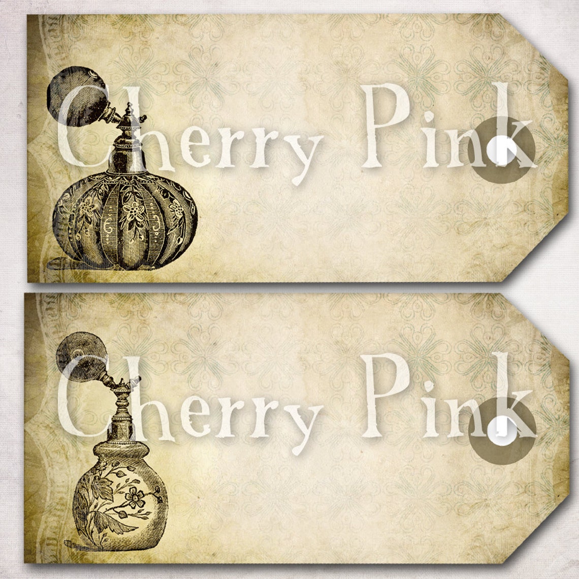 Vintage Perfume Tags Embelished With Perfume Bottles Vintage - Etsy