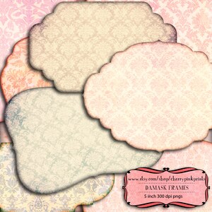 Shabby Digital Label, Clip Art Frame and Label Png Files, Great for ...