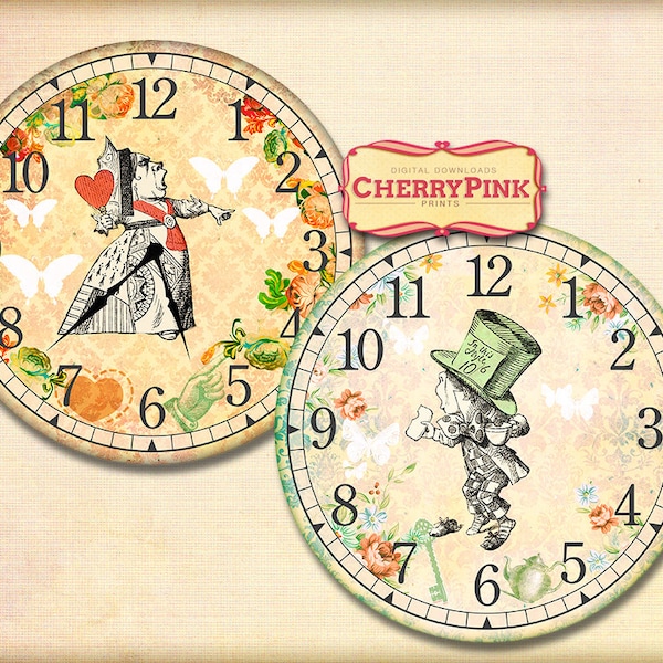 Alice in Wonderland Clock Decorations - Etsy