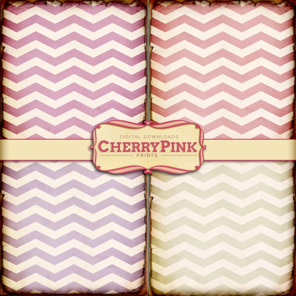 CHEVRON Digital Paper Scrapbook Paper Craft Supplies - Etsy