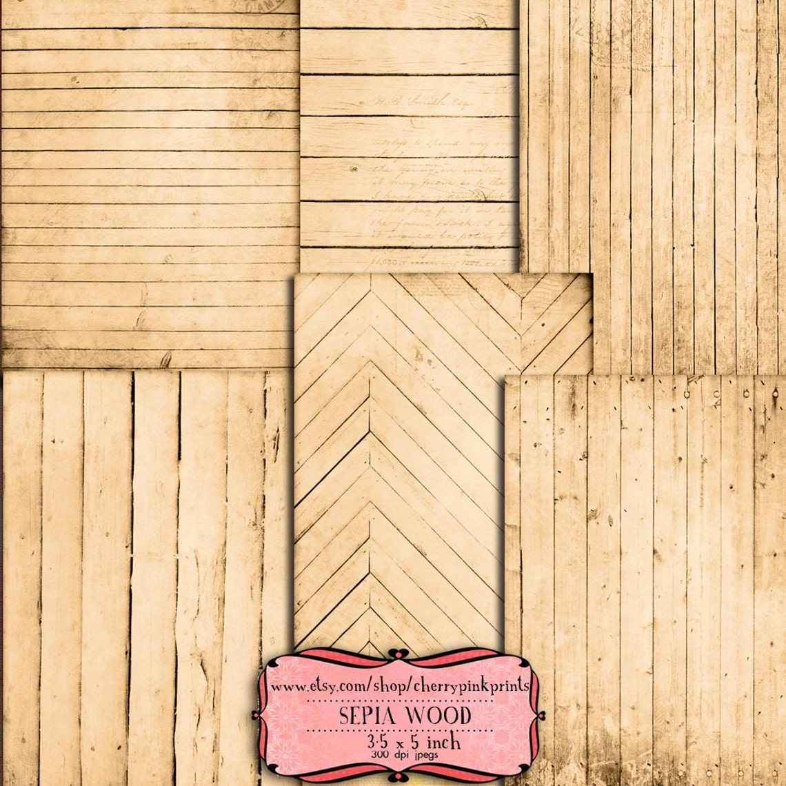 Wood Digital Paper Printable Sepia Collage Sheet Junk Journal - Etsy