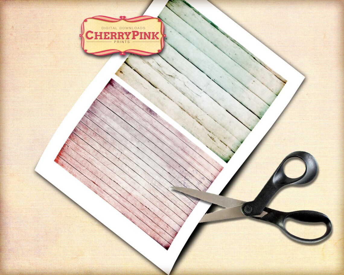 Wood Digital Paper Collage Sheet 6 Papercraft Designs 5x7 - Etsy