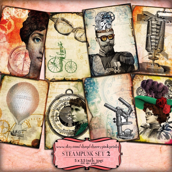 Steampunk Collage - Etsy