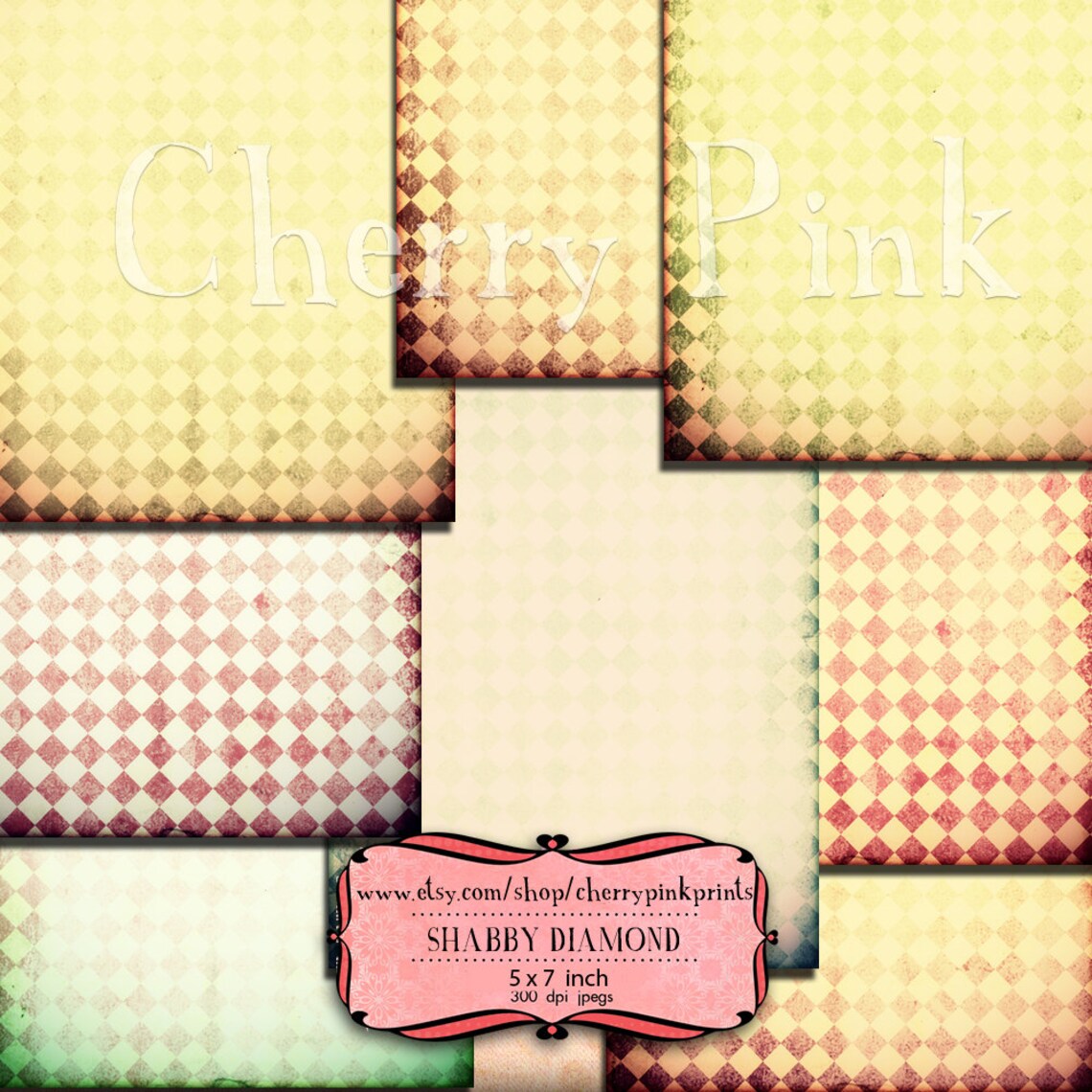 CHECKERED Scrapbooking Paper Supply, Printable Collage Sheet, Jpg ...