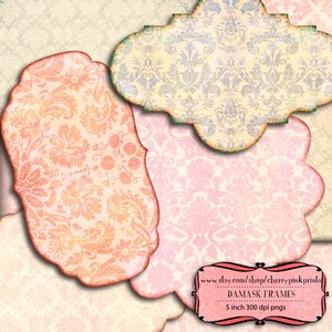 Shabby Digital Label, Clip Art Frame and Label Png Files, Great for ...