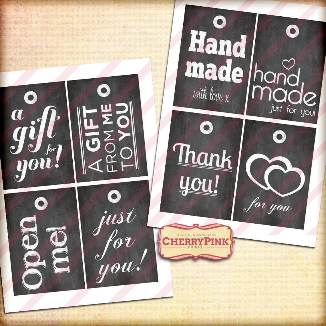 GIFT TAGS Printable Tags Chalkboard Tag Printable Digital - Etsy