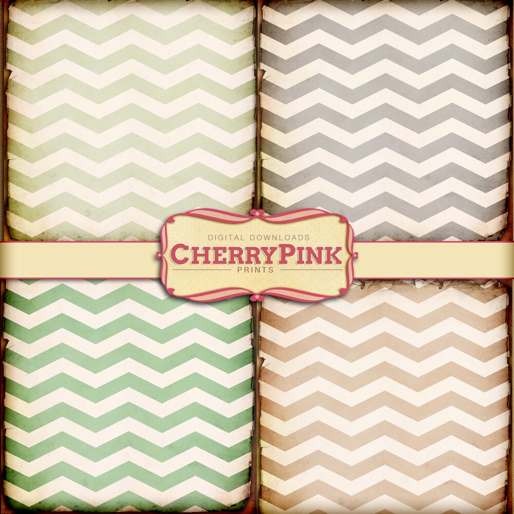 CHEVRON Digital Paper Scrapbook Paper Craft Supplies - Etsy