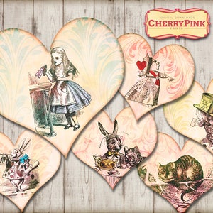 Alice in Wonderland Decoration Hearts, Valentine Day Decor, Queen of ...