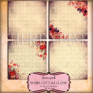 Textured Digital Paper, 12 X 12 Scrapbook Paper, Damask Digital Paper ...