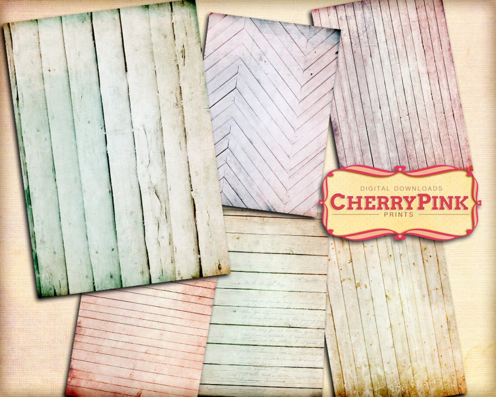 Wood Digital Paper Collage Sheet 6 Papercraft Designs 5x7 - Etsy
