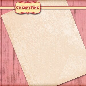 Shabby Cream Vintage Paper Pack 8.5 X 11 Inch Crafting Scrapbooking Art ...