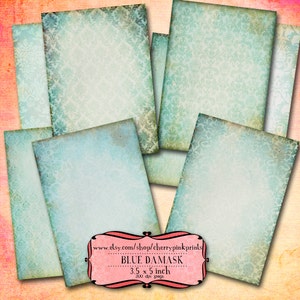 Damask Digital Collage Sheets Printable Damask Vintage Scrapbook ...
