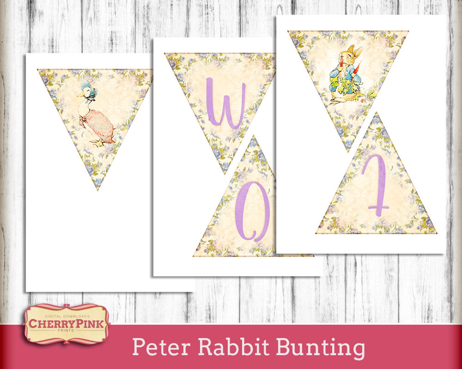Peter Rabbit birthday party bunting second birthday party | Etsy