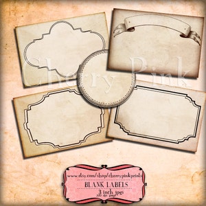 Digital Labels, Clip Art Frames and Labels, Digital Vintage Label for ...