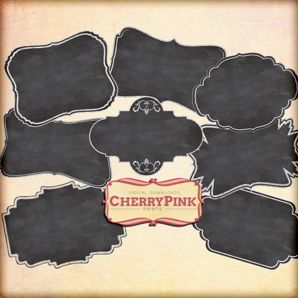 Chalkboard Frames Clipart Digital Scrapbook Frame Clipart - Etsy