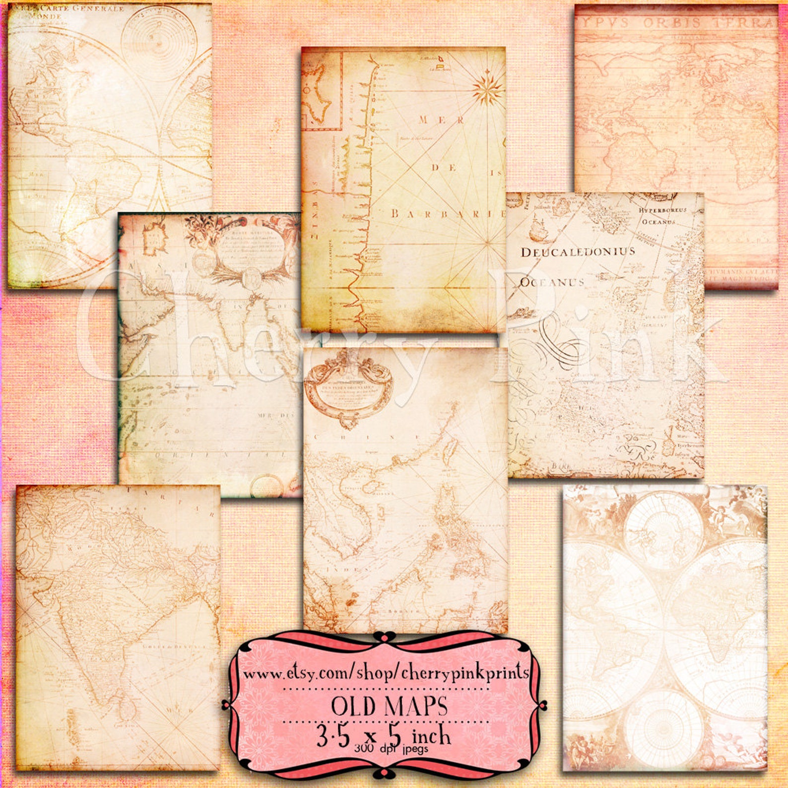 Travel Journal Printable - Vintage Map Collage Sheet - Junk Journal ...