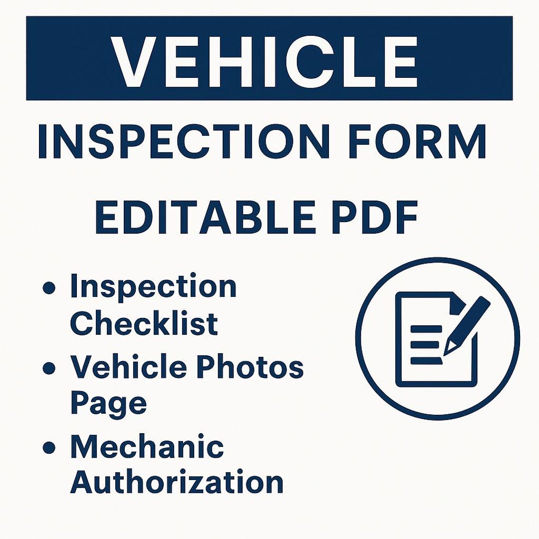 Vehicle Inspection Form | Driver Vehicle Checklist | Daily Inspection ...