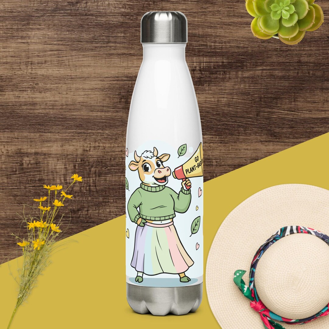 Sweet Influencer Cow Stainless Steel Water Bottle - Etsy