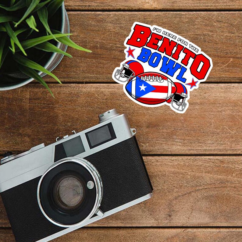 Benito Bowl Sticker, Puerto Rico Football Parody Decal, Funny Super ...