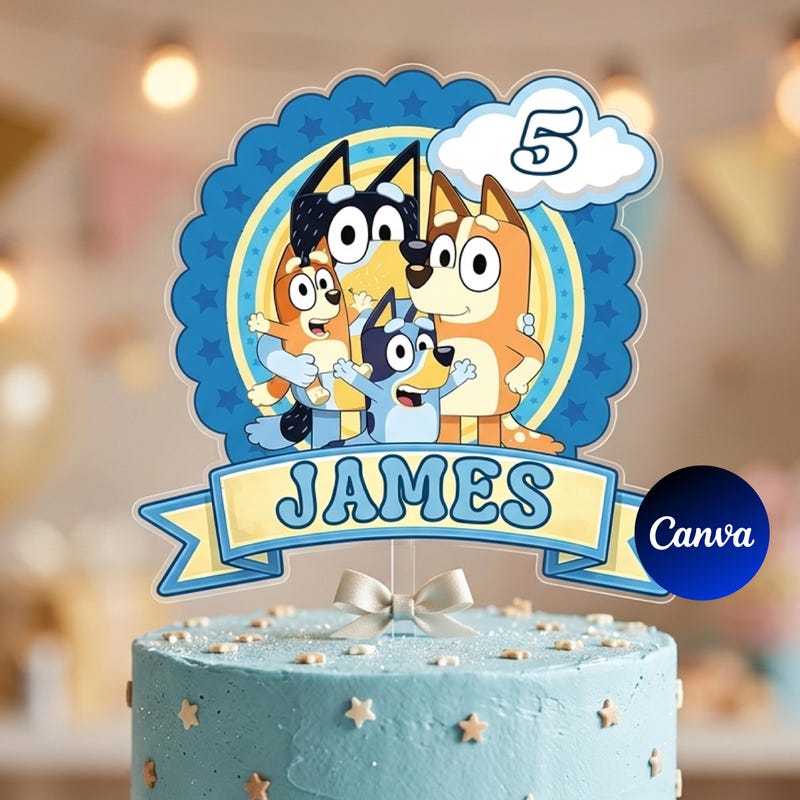 Bluey Editable Toppers - Etsy