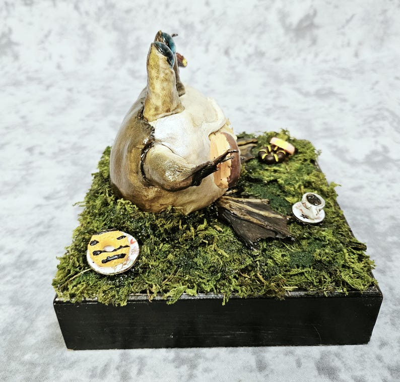 Taxidermy Frog Creation- Duncan, the Doughnut-eating Monster - Etsy