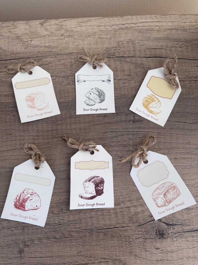 Vintage Sourdough Bread Tags | Rustic Bakery Labels (digital Download ...