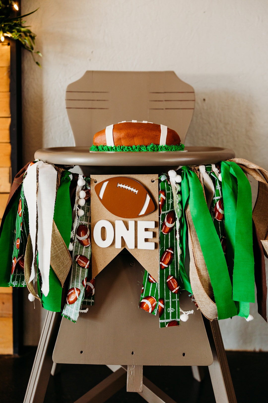 Highchair Banner, First Birthday, Football - Etsy