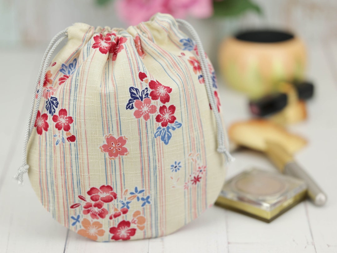 Kimono Drawstring Pouches, Gift Idea Under 20, Japanese Cotton Fabric ...