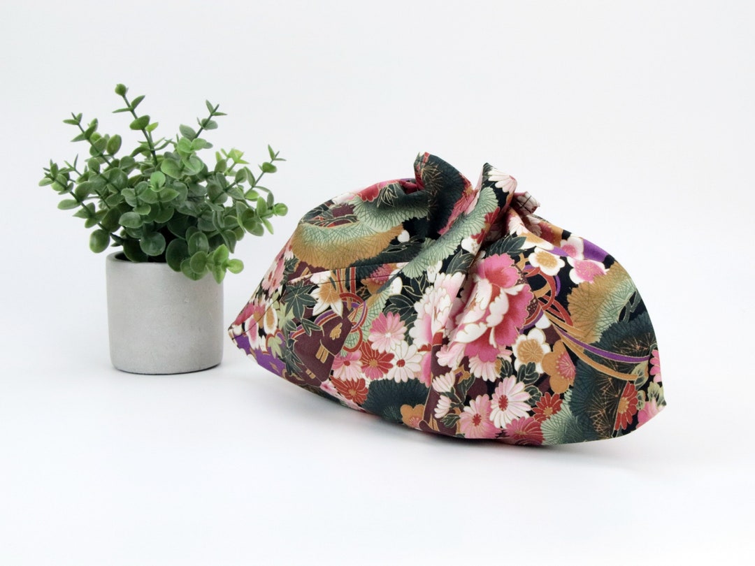 Azuma Bukuro, Lunch Bag, Shopping Bag, Peony Black - Etsy