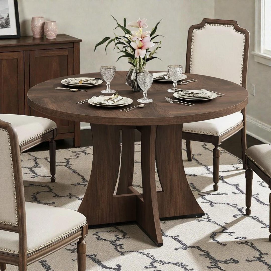 Round Wood Dining Table – 47