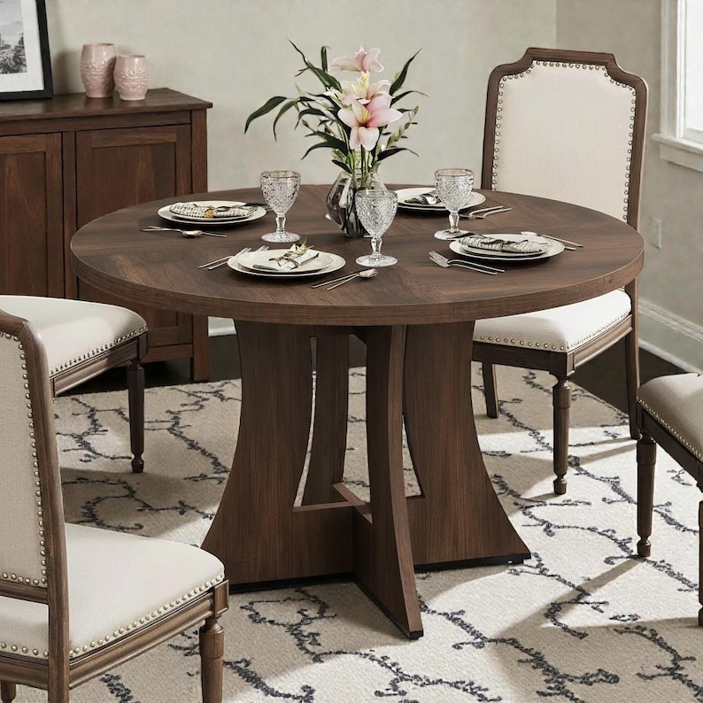 Round Wood Dining Table – 47
