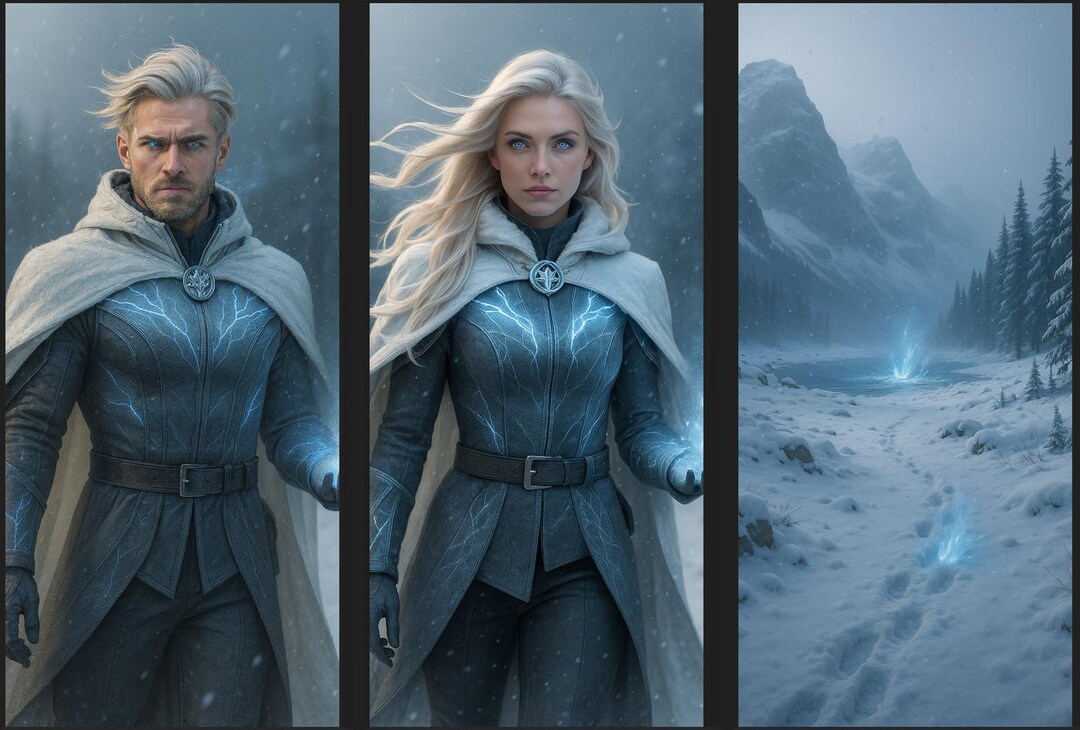 Winter Magician Phone Wallpapers Bundle • Male + Female + Landscape ...