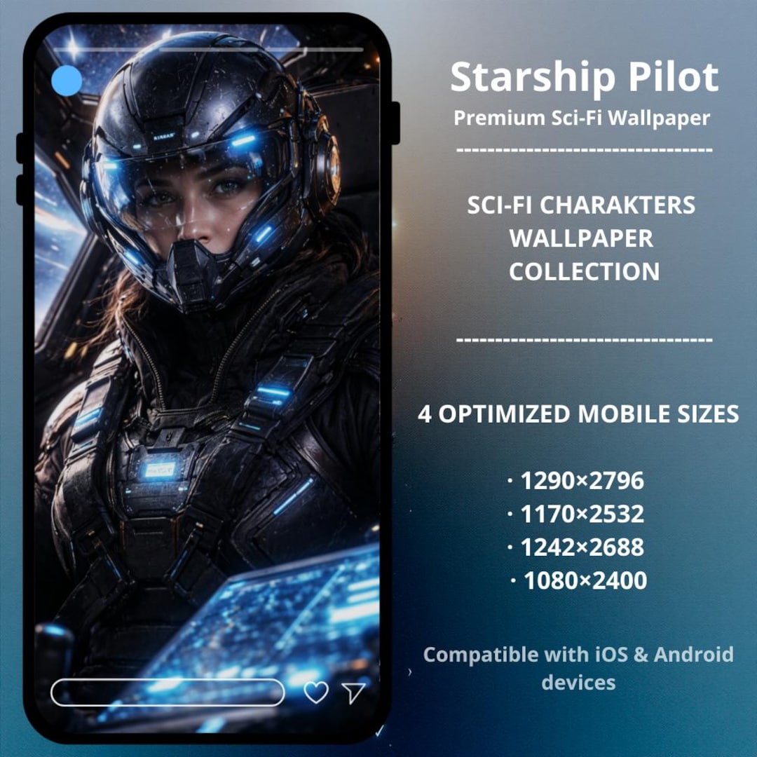 Starship Pilot – Premium Sci-fi Mobile Wallpaper | Futuristic Space ...