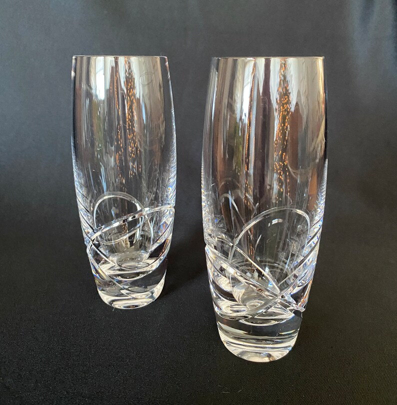Louise Kennedy for Tipperary Crystal Set of Two (2) "sea Aster" or ...
